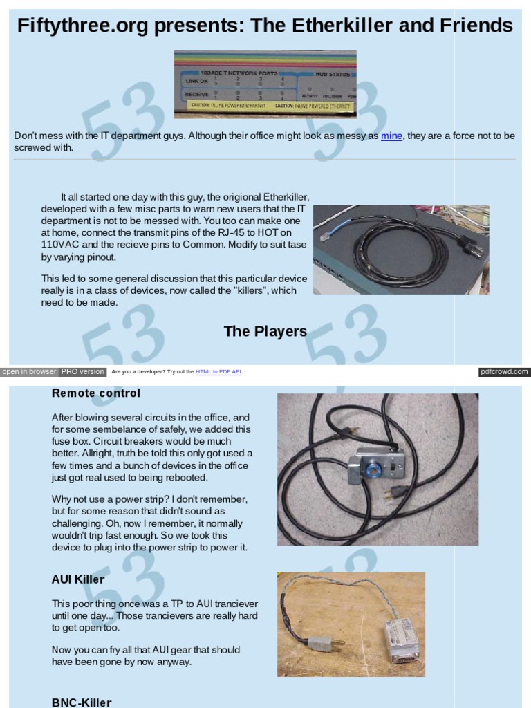 Etherkiller and Friends. | PDF | Computer Architecture | Computer Hardware