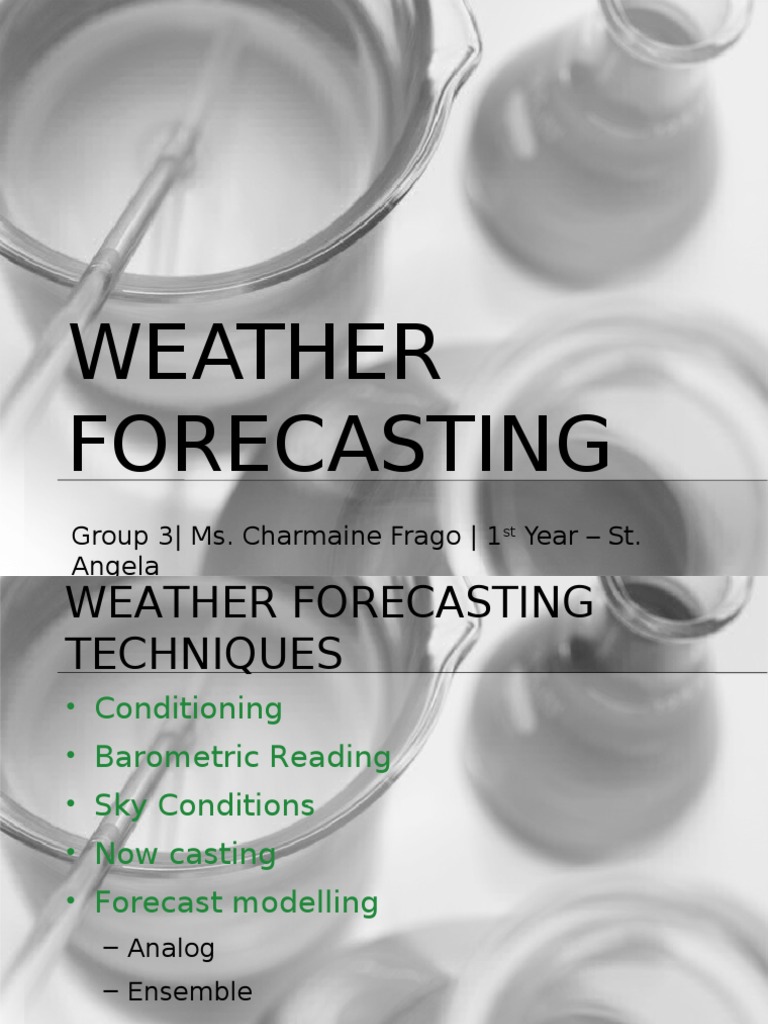 Weather Forecasting Techniques Overview | PDF | Weather Forecasting ...