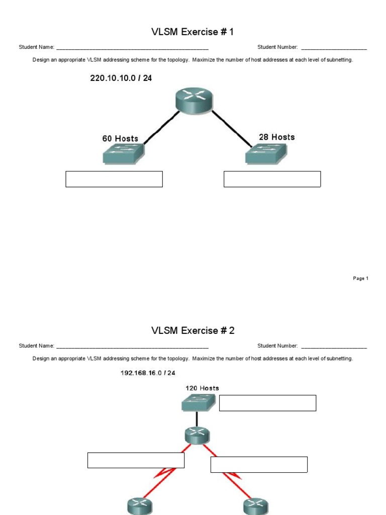 QS VLSM | PDF | Network Protocols | Networking Standards
