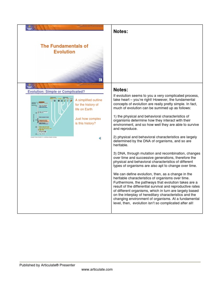 The Fundamentals of Evolution: Notes | Download Free PDF | Evolution ...