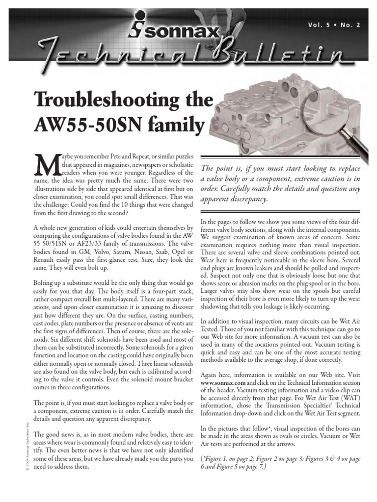 Volvo Aw55-50 | PDF | Valve | Turbocharger