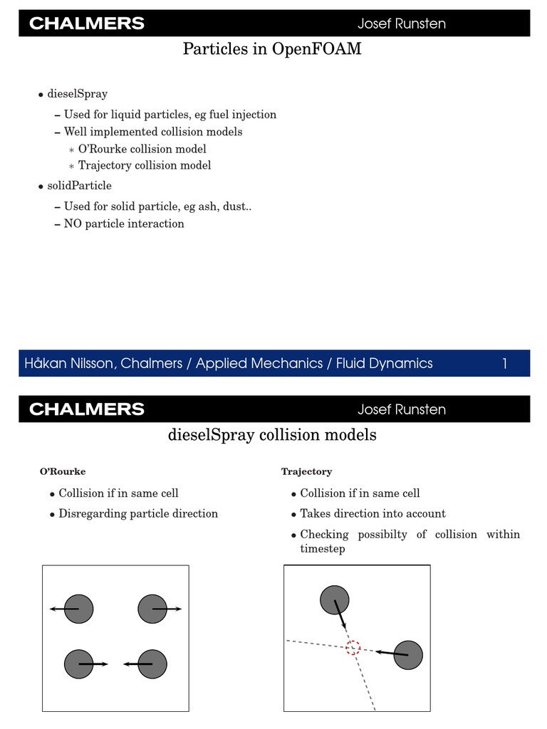 Particles in OpenFOAM | PDF | Collision | Classical Mechanics