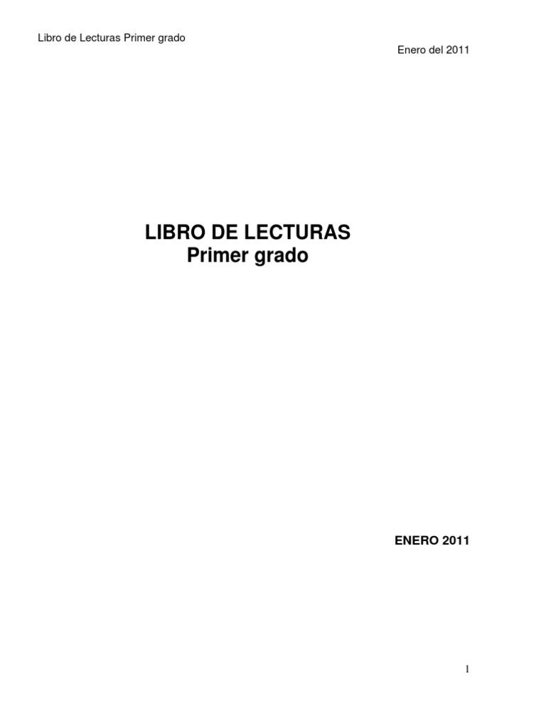 Lecturas 1o Primaria | PDF