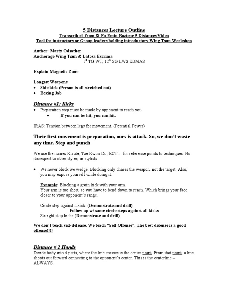 Ebmas Lecture | PDF | Wing Chun | Combat