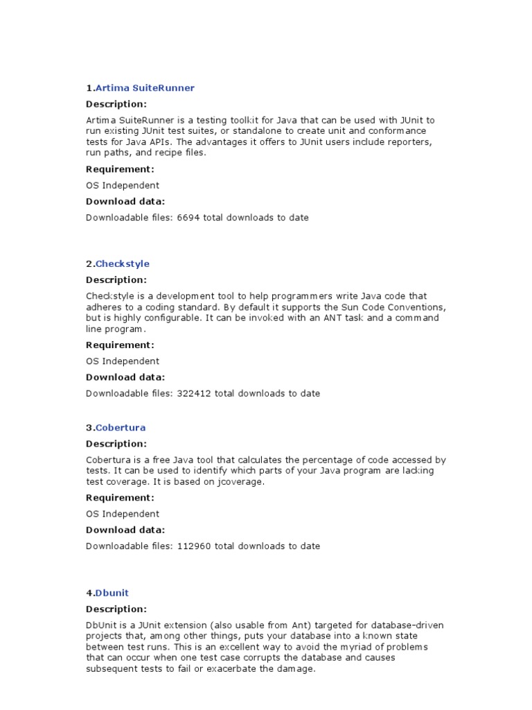 Java Test Pdf Unit Testing Java Programming Language 3096