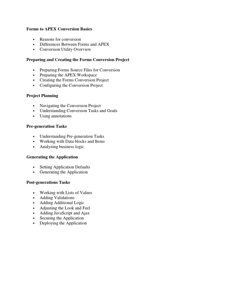 Forms To APEX Conversion Basics | PDF