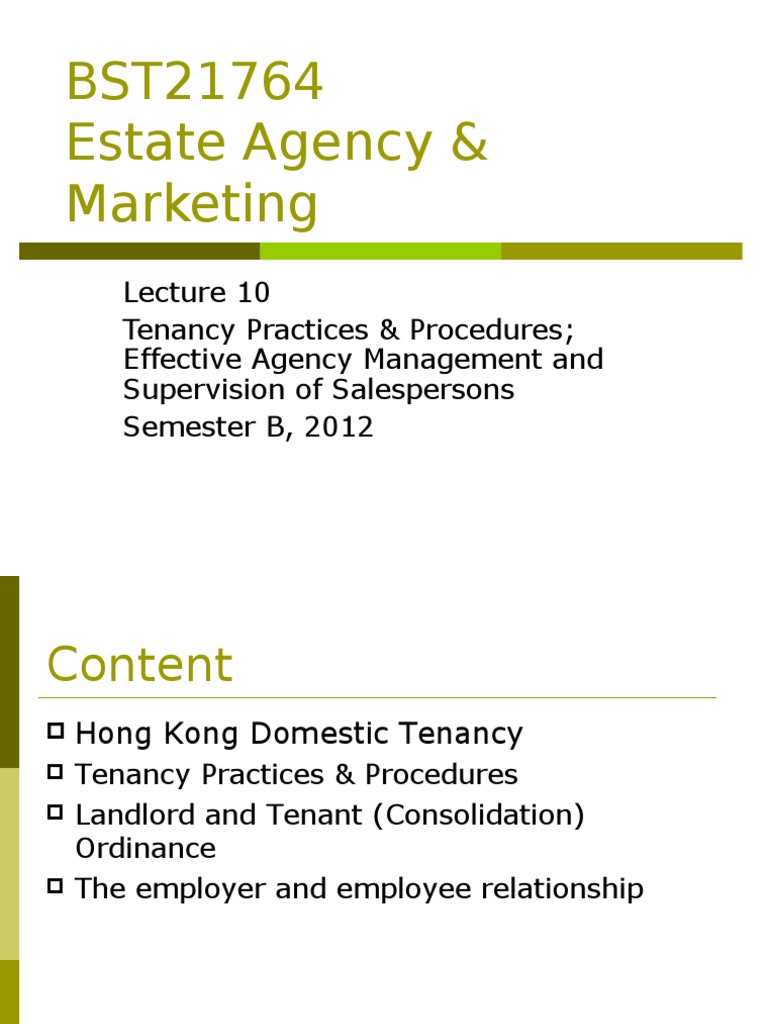 Hong Kong Tenancy Practices: CR109 Form | PDF | Leasehold Estate | Landlord