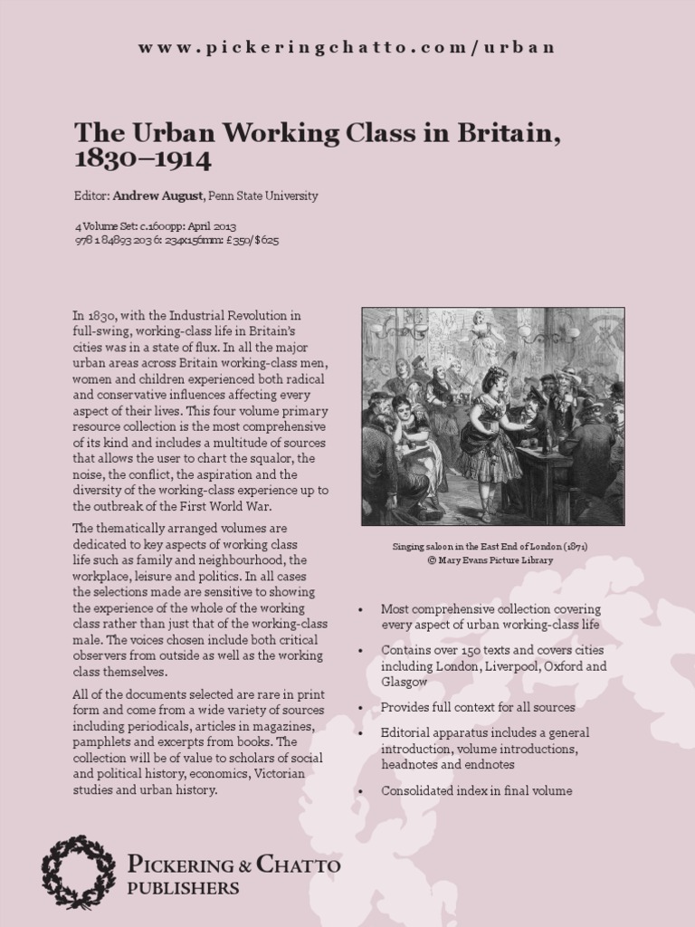 The Urban Working Class in Britain, 1830-1914 | PDF