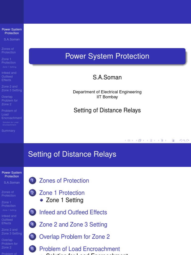 Distance Relay in Power Systems | PDF | Electric Power System | Relay