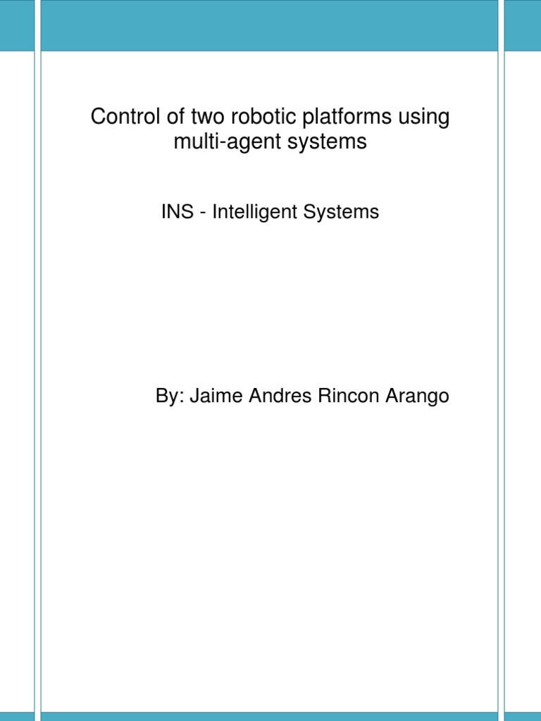 Multi-Agent Control of Robots | PDF | Arduino | Robotics
