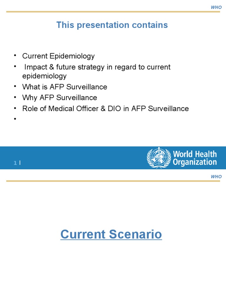 Surveillance of AFP | PDF | Poliomyelitis | Medical Specialties