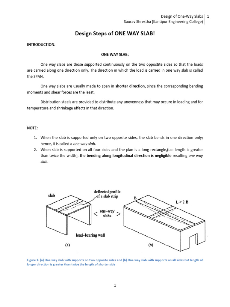 One-Way Slab Design Procedures | PDF | Bending | Building Engineering