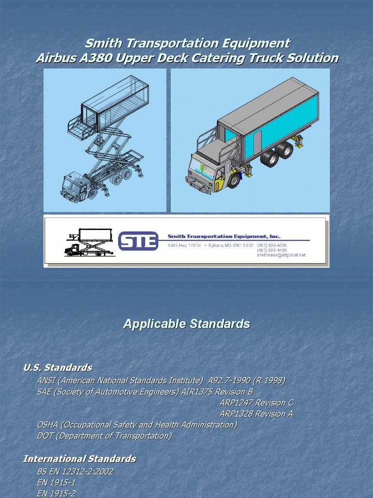 Smith Transportation Equipment Airbus A380 Upper Deck Catering Truck ...