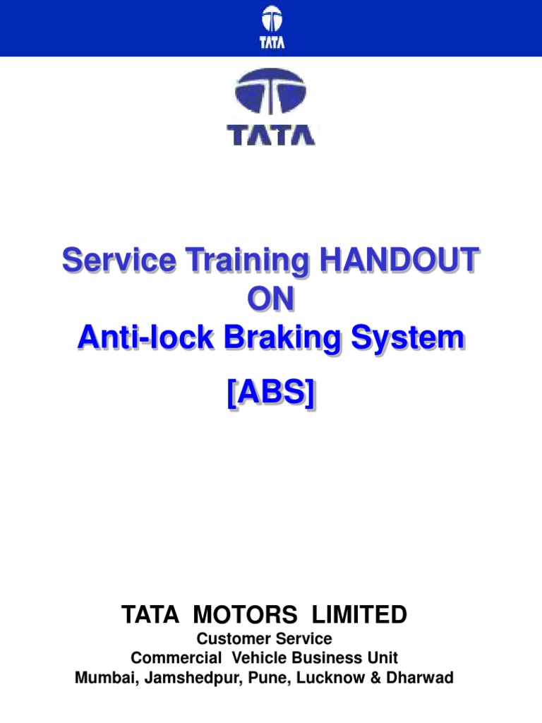 Service Handout | PDF | Anti Lock Braking System | Brake