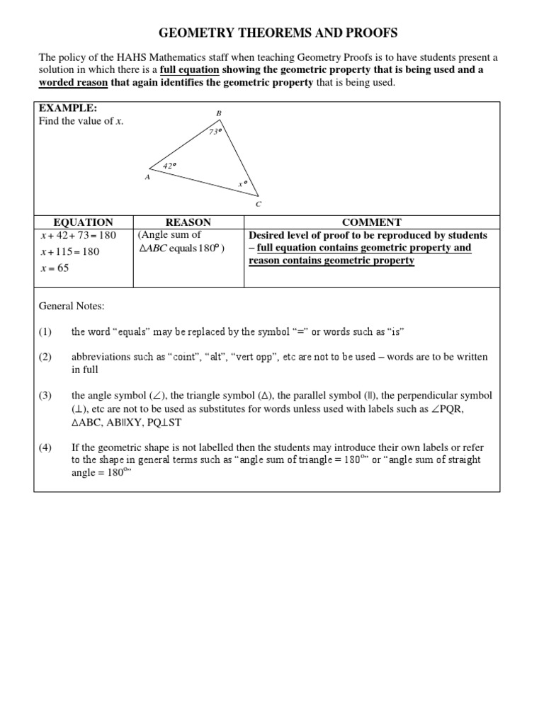 Geometry Theorems and Proofs Guide | PDF | Rectangle | Circle