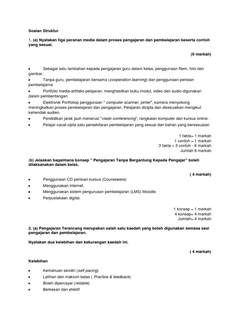 Soalan Struktur | PDF