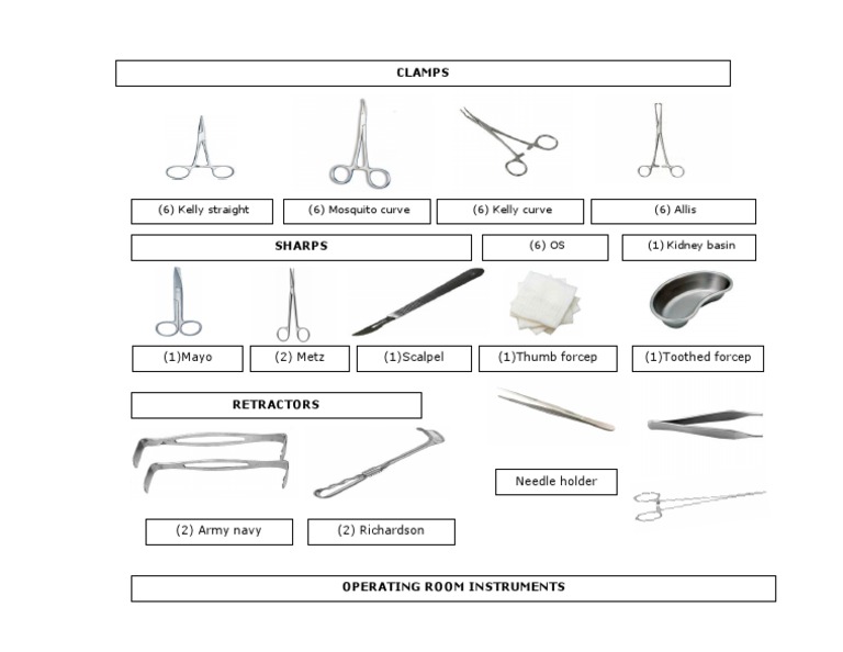 Clamps: (6) Kelly Curve (6) Mosquito Curve (6) Kelly Straight (6) Allis ...