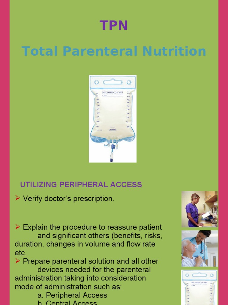 Total Parenteral Nutrition Label