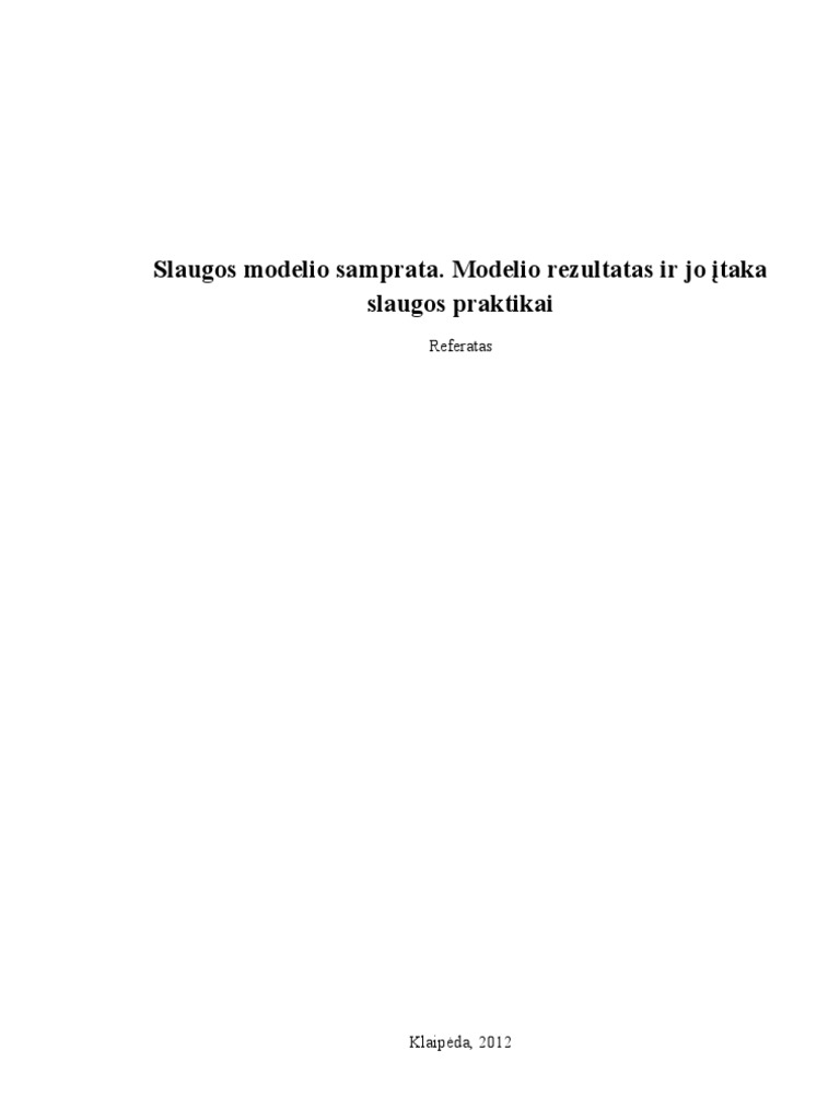 Slaugos Modelis | PDF