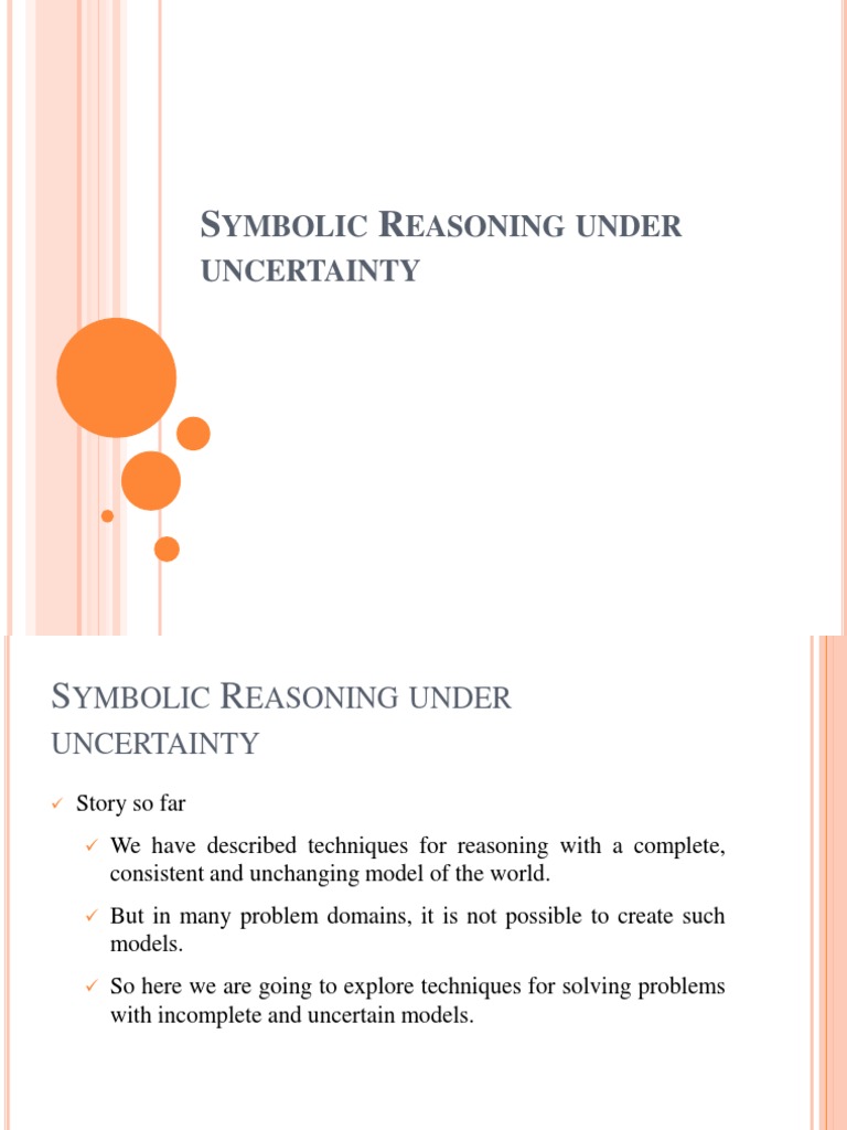 Symbolic Reasoning Under Uncertainty | PDF | Inference | Reason Symbolic Reasoning Under Uncertainty | PDF | Inference | Reason