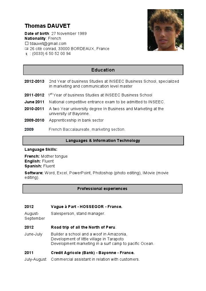 CV Anglais | PDF | Art