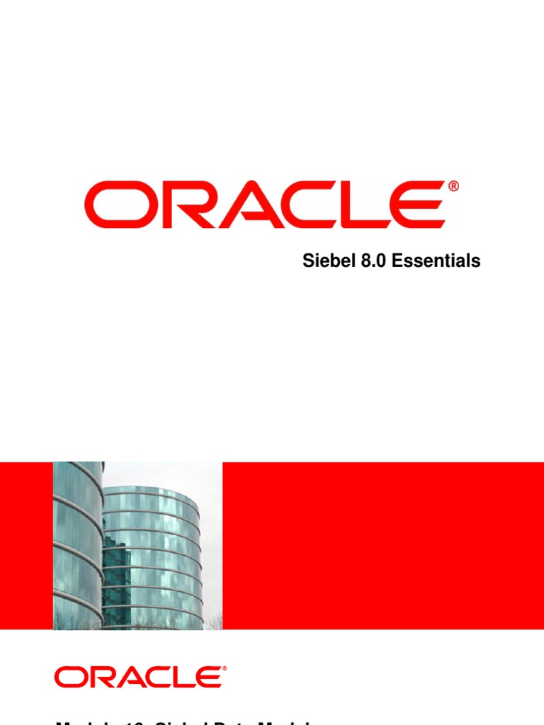 Siebel Data Model Essentials | PDF | Relational Database | Data Model