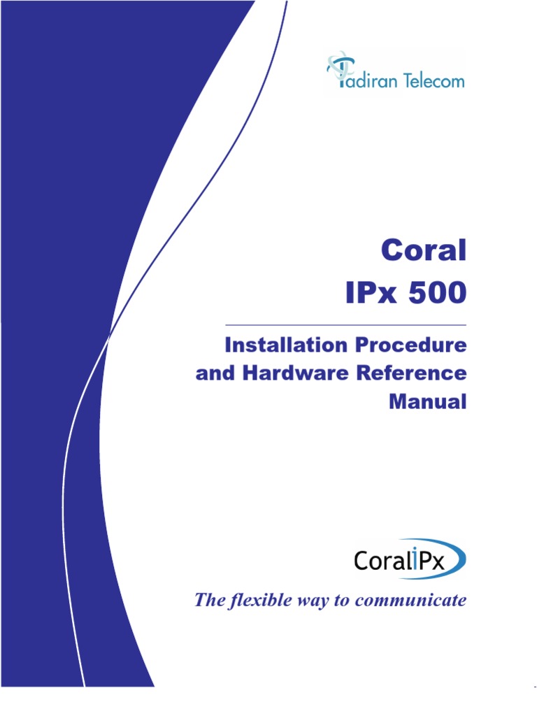 Coral IPx 500 Installation Manual | PDF | Telephone | Electromagnetic Interference