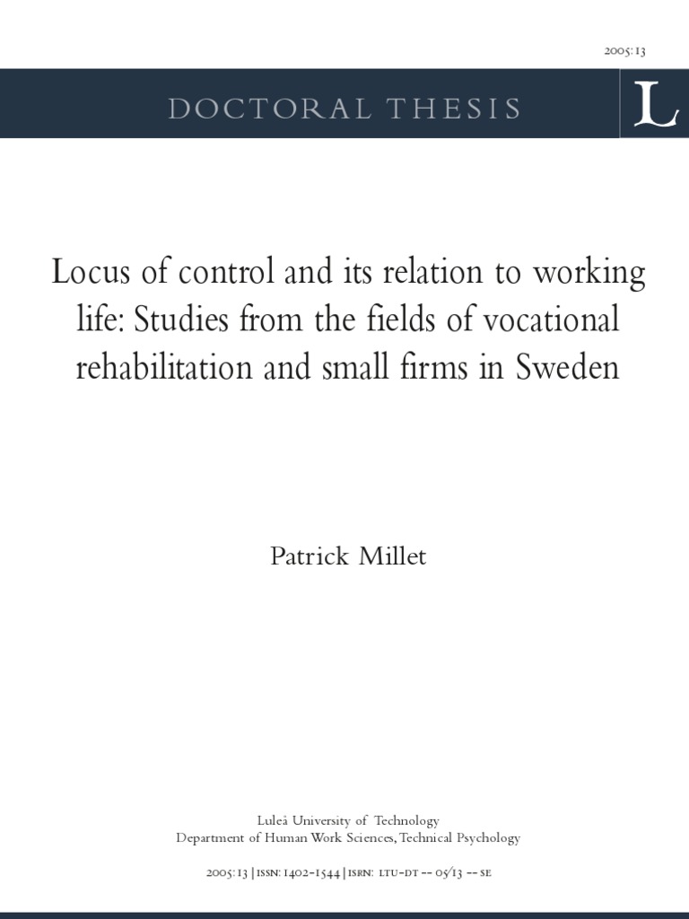Locus of Control | PDF