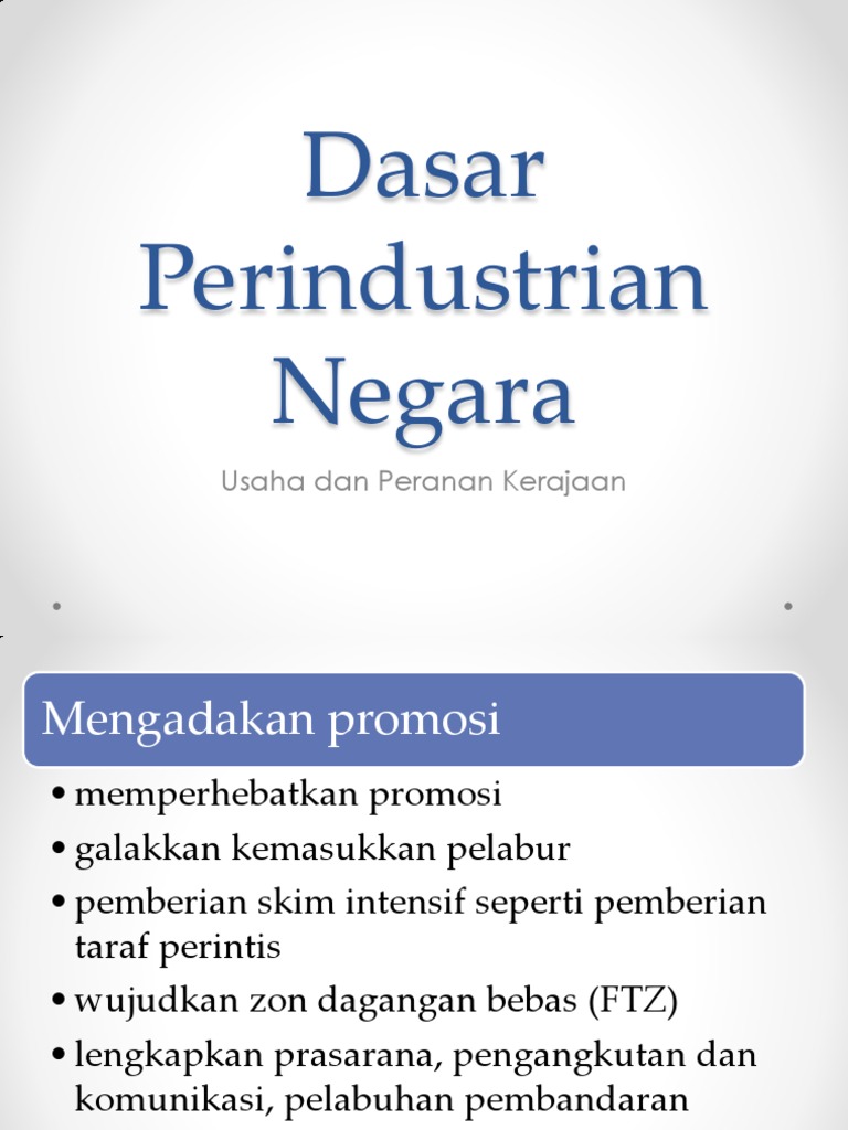 Dasar Perindustrian - Usaha Dan Peranan | PDF