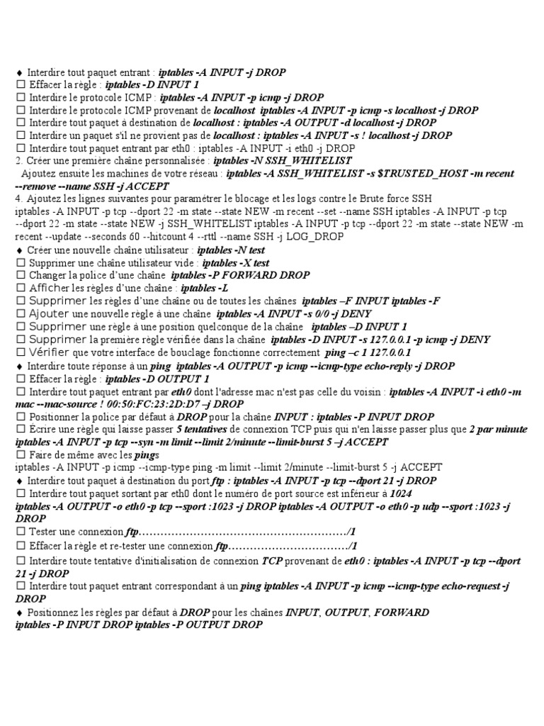Ip Tables | PDF | Protocole de transfer de fichier | Standards de réseaux