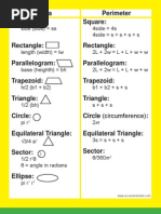 Mensuration Formulas SSC CGL | PDF | Sphere | Radius