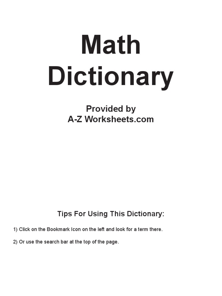 Math Dictionary | PDF | Division (Mathematics) | Circle