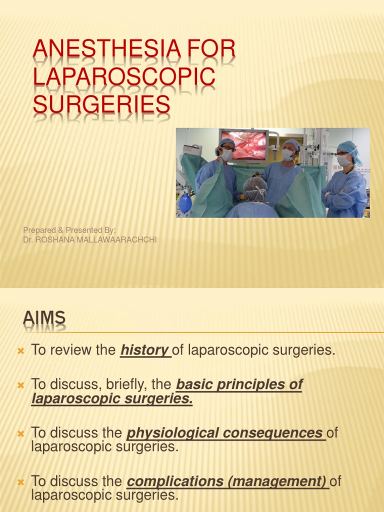 Anesthesia Management in Laparoscopy | PDF | Medical Specialties ...