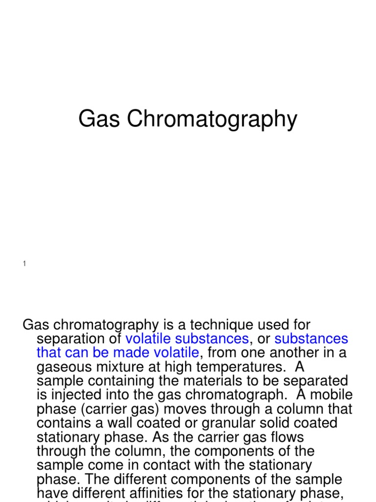 Gas Chromatography | PDF | Chromatography | Gas Chromatography