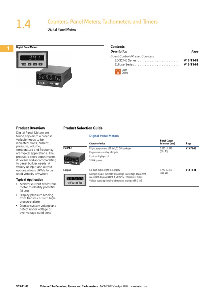 Eaton Panel | Relay | Electrical Impedance