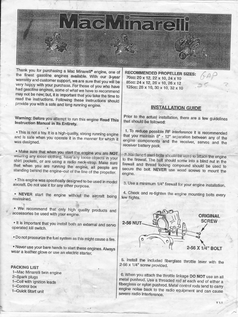 Mac Minarelli Gas Twin | PDF | Carburetor | Throttle