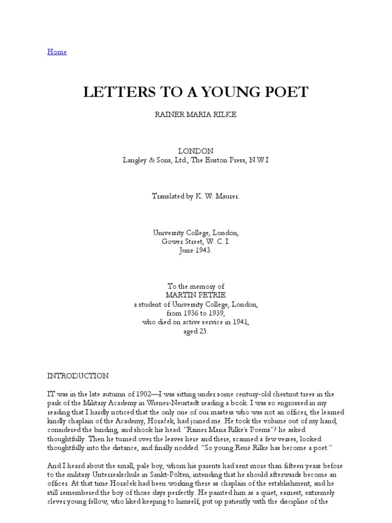 Letters Poet | PDF | Loneliness | Metaphysics Of Mind