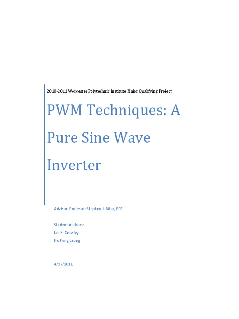 PWM Techniques Final-1 | PDF | Technology & Engineering