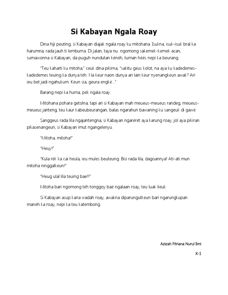 Si Kabayan Ngala Roay | PDF