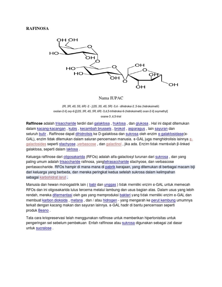 Struktur dan Fungsi Raffinosa | PDF