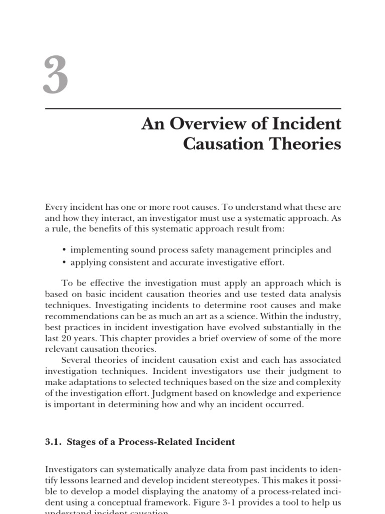 An Overview of Incident Causation Theories | PDF | Causality | Risk