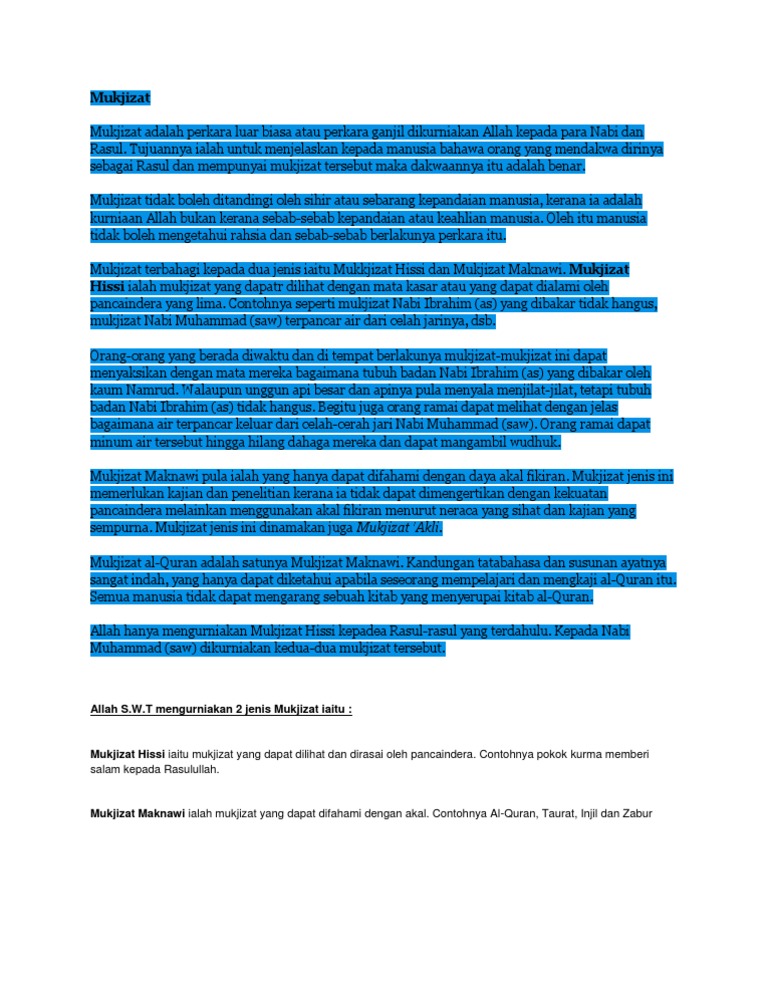 Mukjizat | PDF