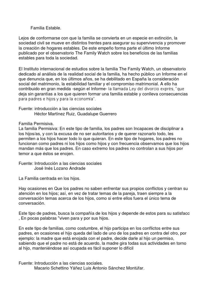 Familia Estable | PDF | Familia | Matrimonio