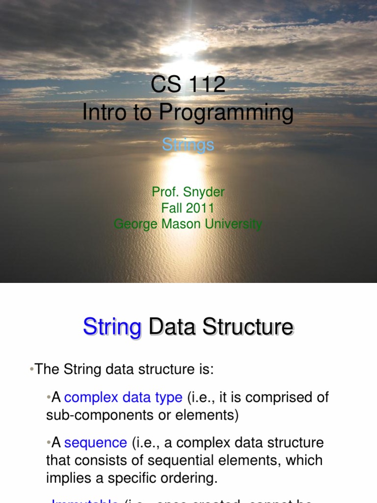05.strings and Sequences | PDF | String (Computer Science) | Sequence