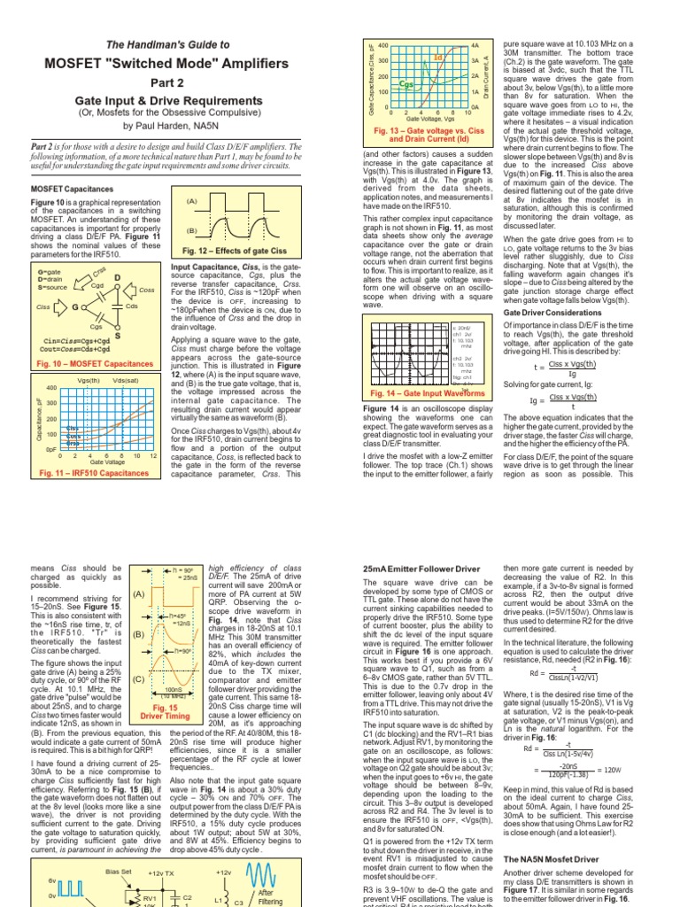 Gate Capacitance,Ciss, pF: Understanding the Input Requirements and ...