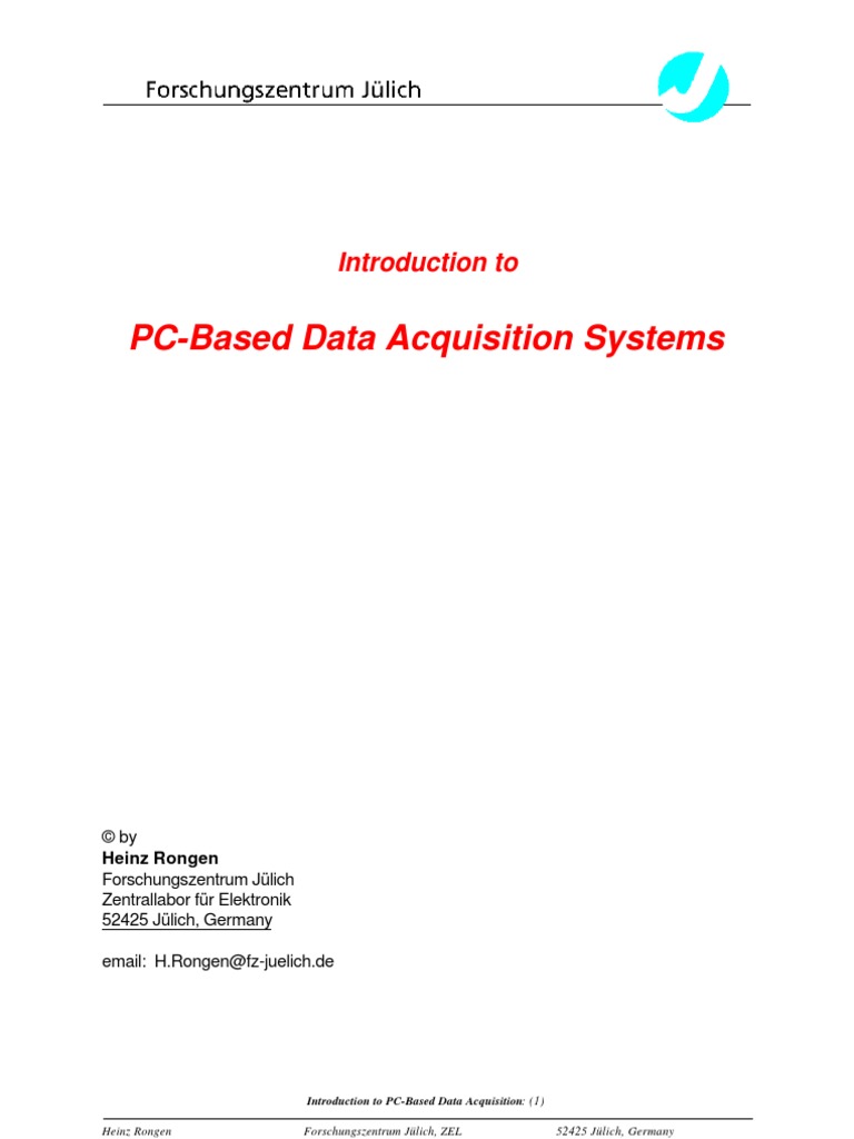 PC-Based Data Acquisition Systems: Introduction To | PDF | Analog To ...