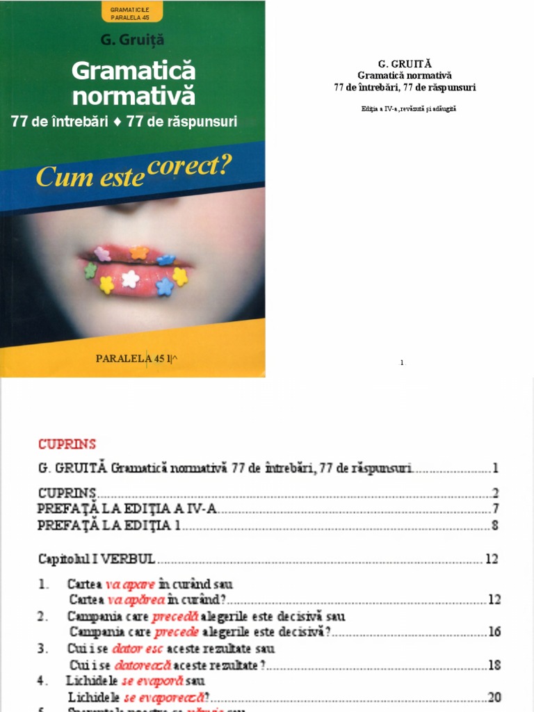 Gligor Gruita - Gramatica Normativa Edited | PDF