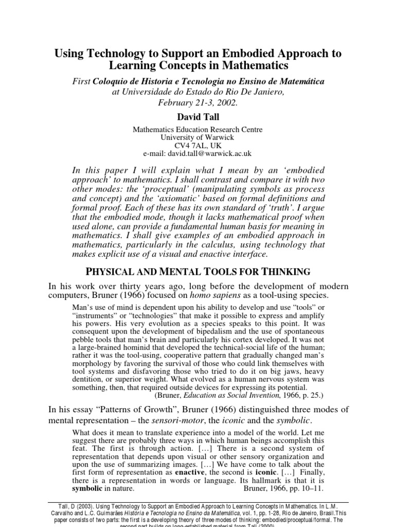 Math and Thinking-D.tall | PDF | Calculus | Fraction (Mathematics)