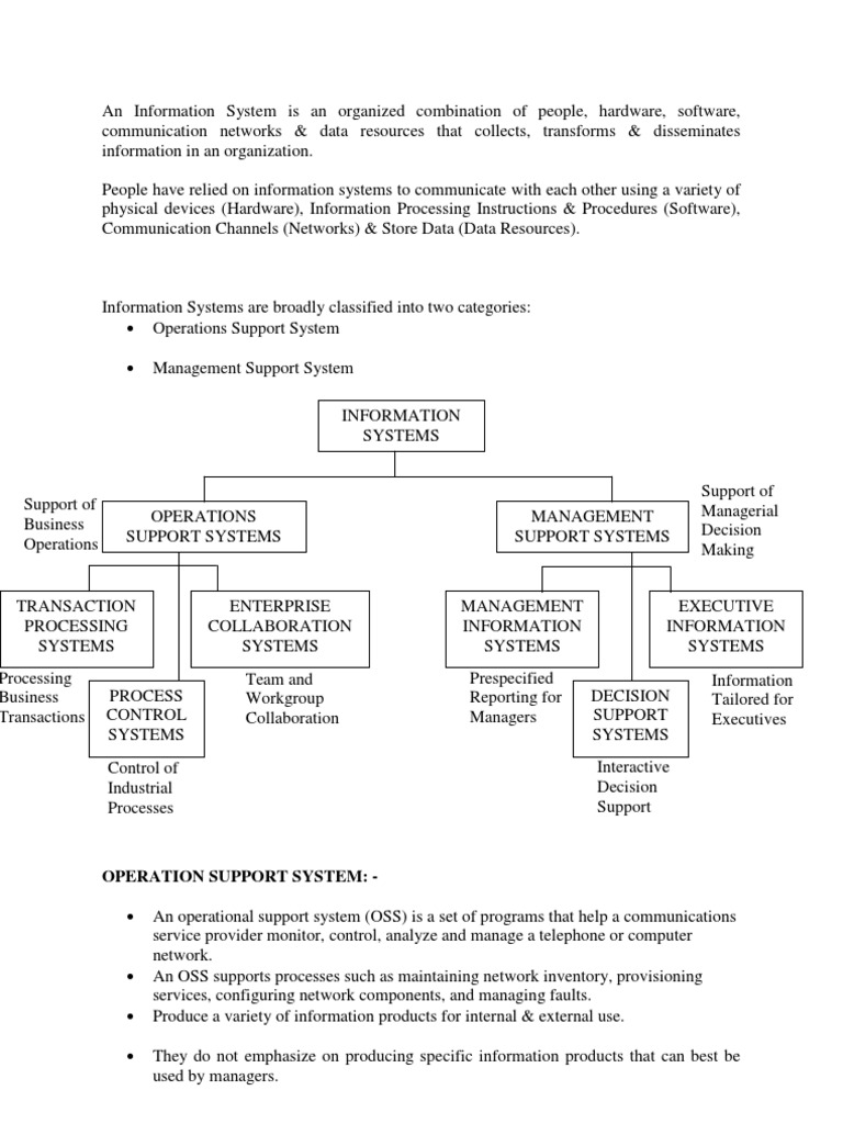 An Information System Is An Organized Combination of People | PDF ...