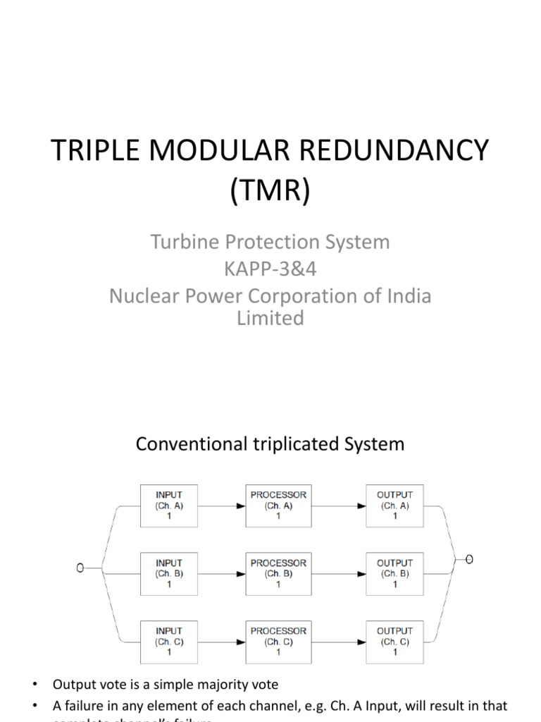 Triple Modular Redundancy (TMR) : Turbine Protection System KAPP-3&4 ...